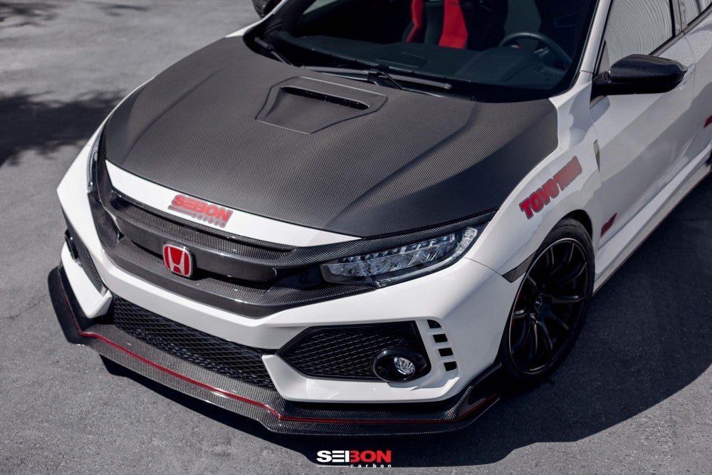 Seibon 2017-2021 Honda Civic Type-R OEM-Style Carbon Fiber Hood | PRL ...