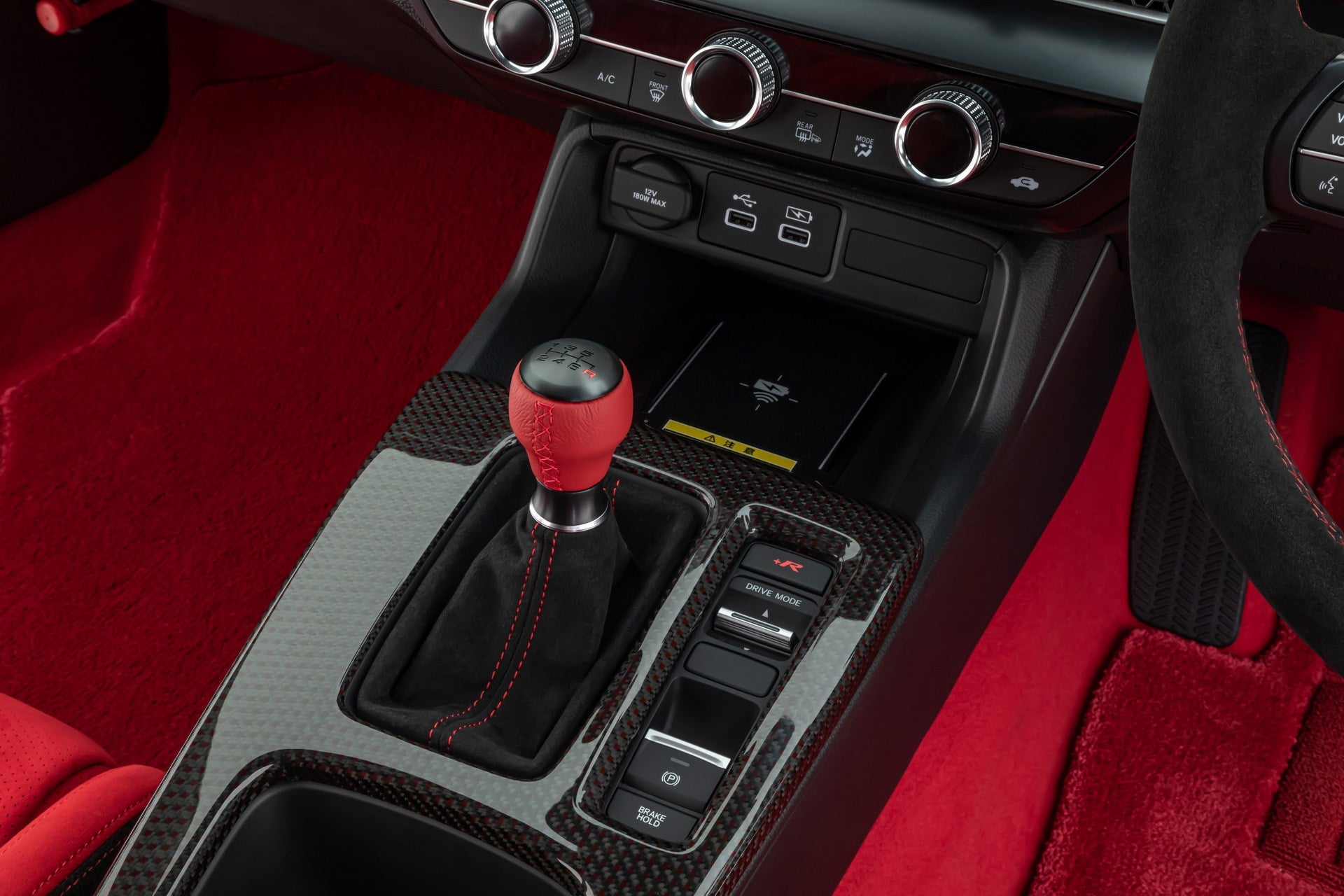 Genuine Honda 2023+ Civic Type-R FL5 Leather Shift Knob (Red) | PRL ...