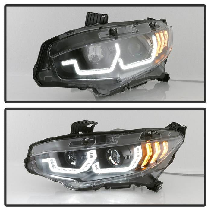 Spyder 2016-2021 Honda Civic Signature LED Headlights - Black | PRL ...